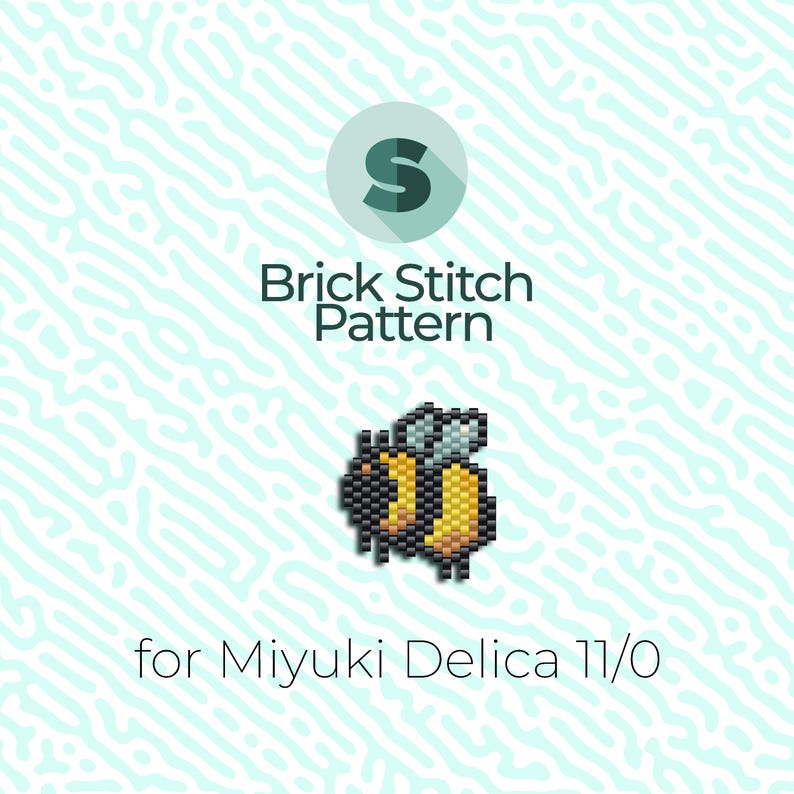 Happy Bee Brick Stitch Pattern and Peyote Pattern - for Miyuki Seed ...
