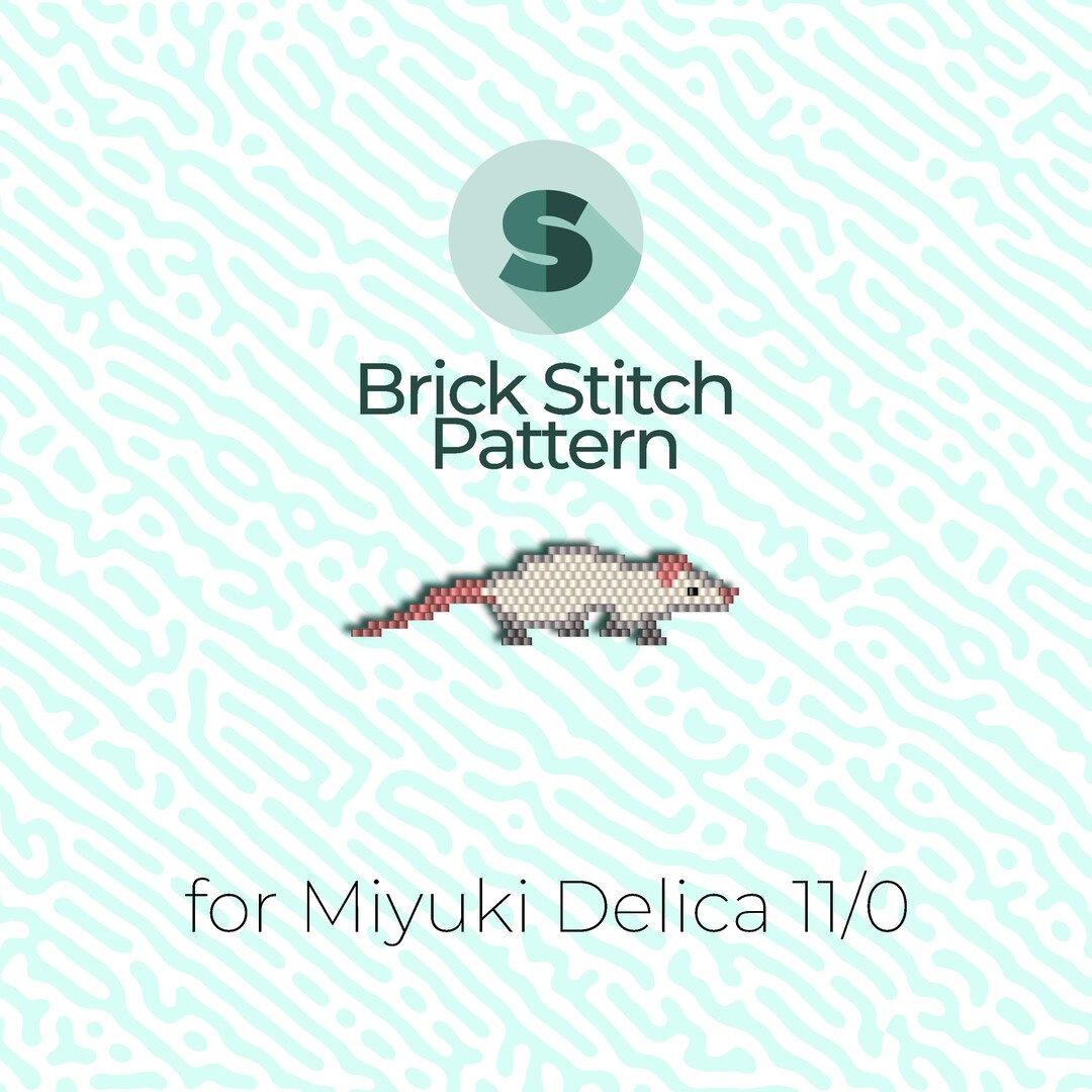 White Rat Brick Stitch Pattern and Peyote Pattern - for Miyuki Seed ...