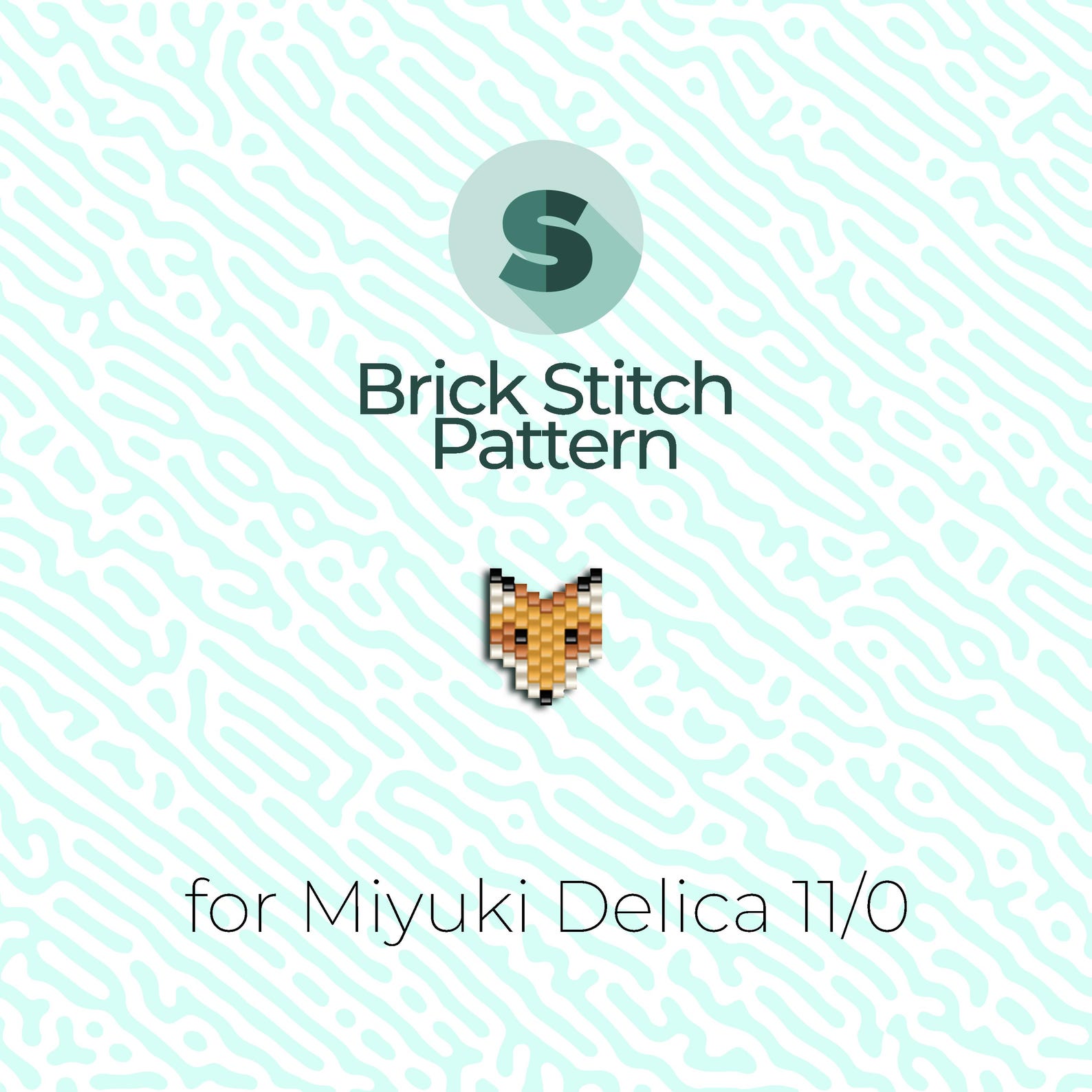 Mini Fox Brick Stitch Pattern and Peyote Pattern - for Miyuki Seed ...