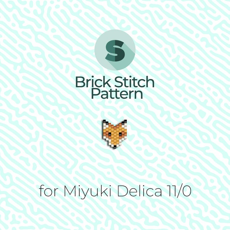 Mini Fox Brick Stitch Pattern and Peyote Pattern for Miyuki Seed Beads ...