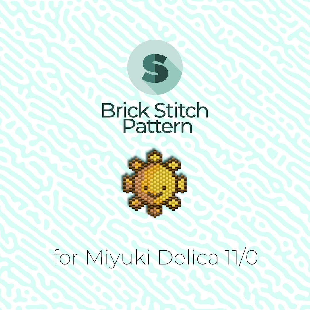 Sun Brick Stitch Pattern and Peyote Pattern - for Miyuki Seed Beads 11/ ...