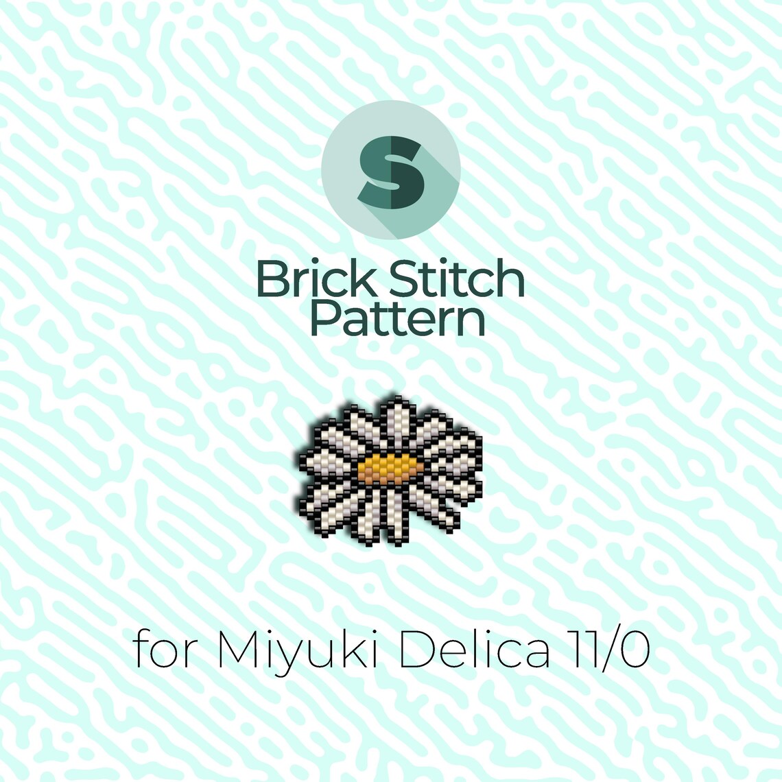 Daisy Brick Stitch Pattern and Peyote Pattern - for Miyuki Seed Beads ...