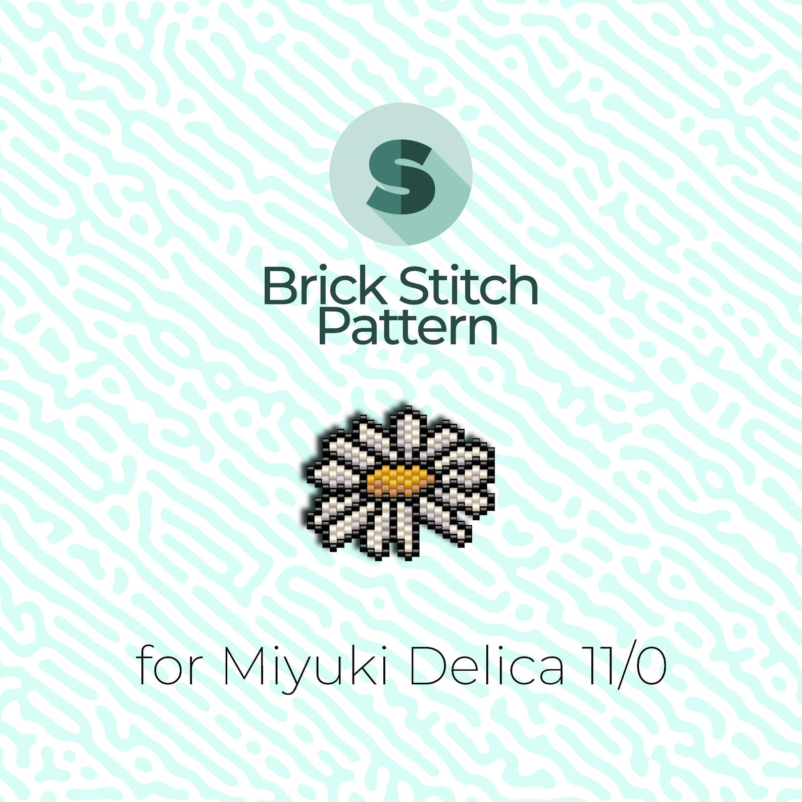 Daisy Brick Stitch Pattern and Peyote Pattern - for Miyuki Seed Beads ...
