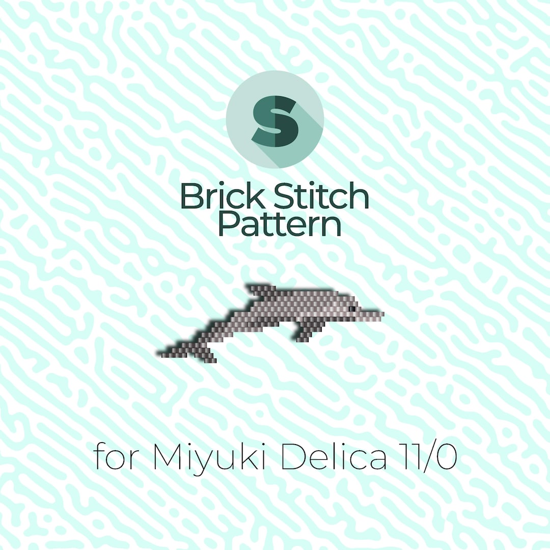 Big Dolphin Brick Stitch Pattern and Peyote Pattern - for Miyuki Seed ...