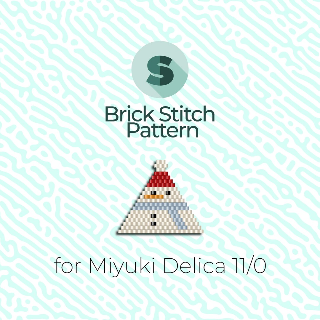 Triangle Snowman Brick Stitch Pattern and Peyote Pattern - for Miyuki ...