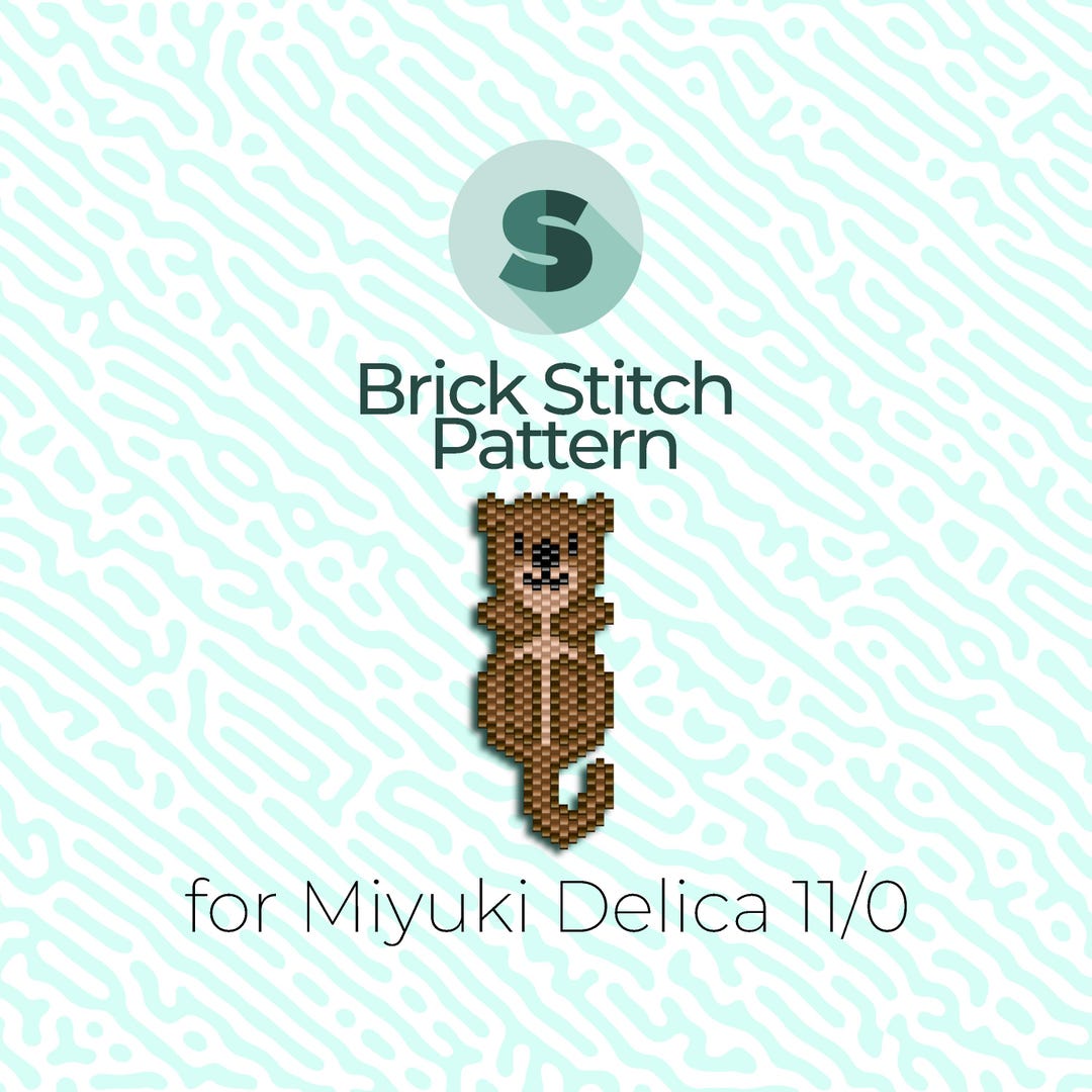 Otter Brick Stitch Pattern and Peyote Pattern - for Miyuki Seed Beads ...
