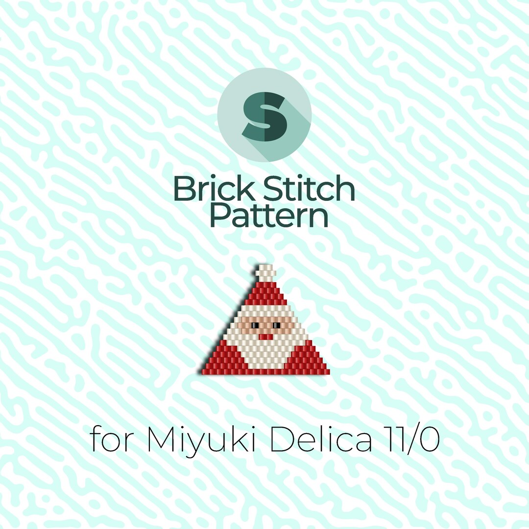 Triangle Santa Brick Stitch Pattern and Peyote Pattern - for Miyuki ...