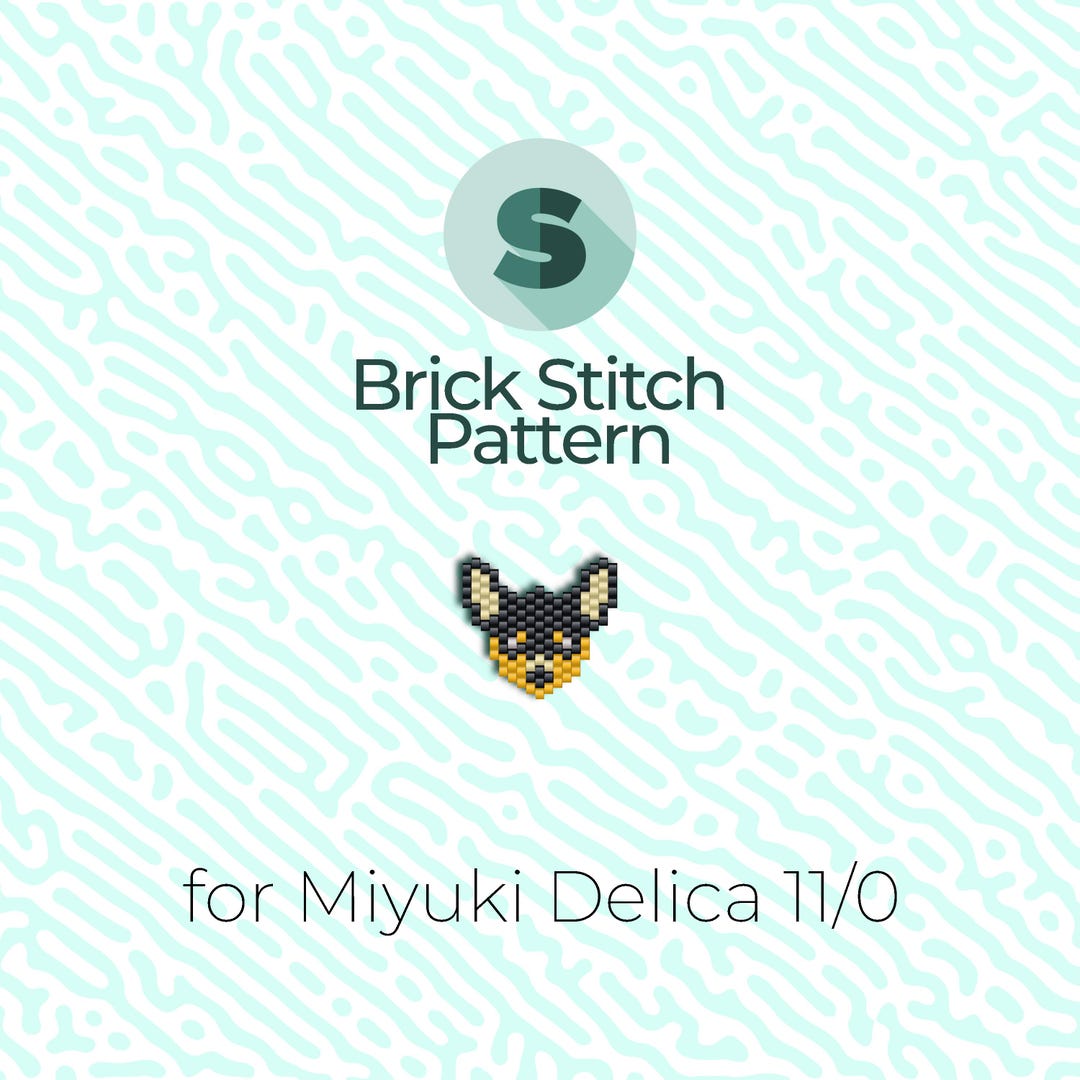 Pincher Dog Brick Stitch Pattern and Peyote Pattern - for Miyuki Seed ...