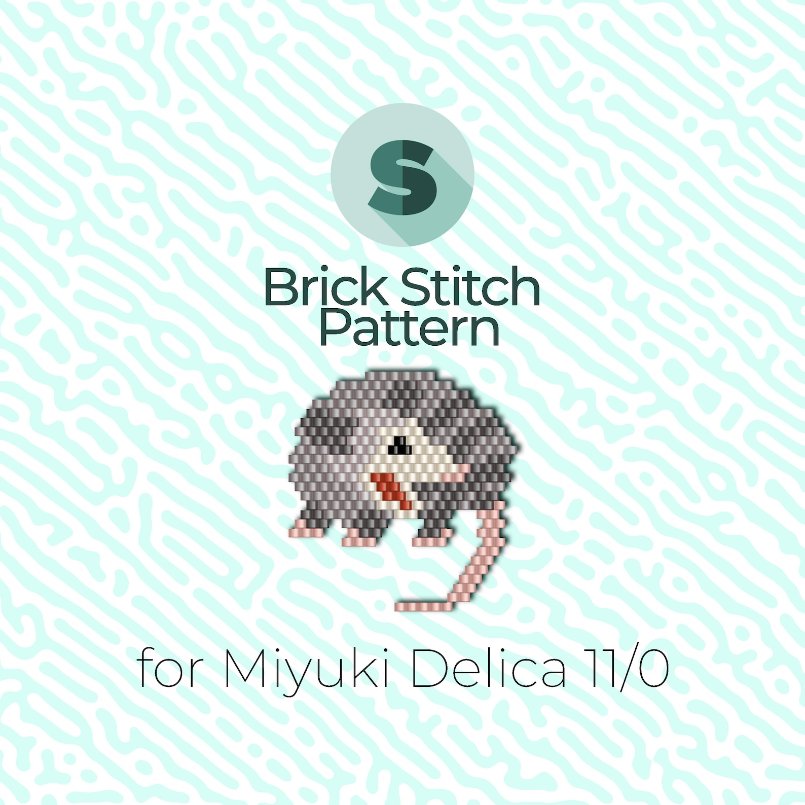 Yelling Possum Brick Stitch Pattern and Peyote Pattern - for Miyuki ...