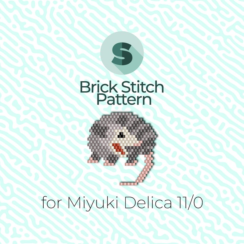 Yelling Possum Brick Stitch Pattern and Peyote Pattern - for Miyuki ...