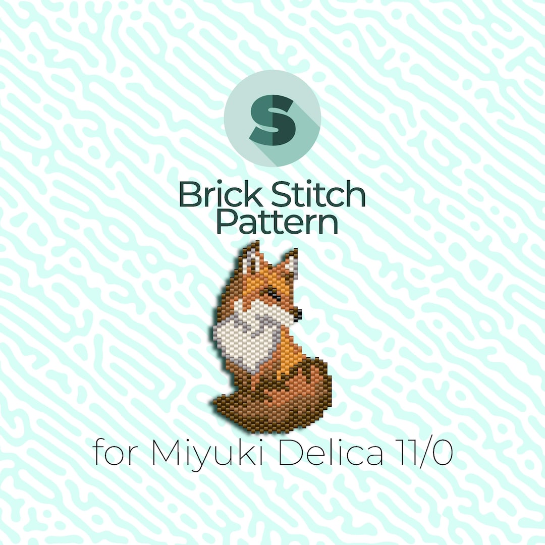 Red Fox Brick Stitch Pattern and Peyote Pattern - for Miyuki Seed Beads ...