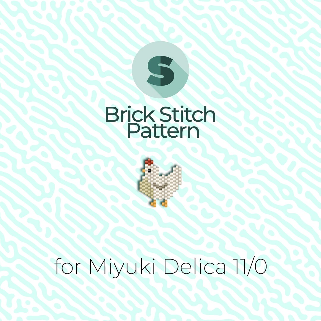 Chicken Hen Brick Stitch Pattern and Peyote Pattern - for Miyuki Seed ...