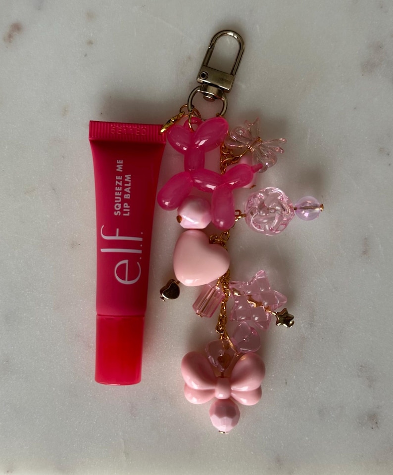 Lip Gloss Keychain Handmade | Reusable Charm Chain | Unique Cute Gift ...