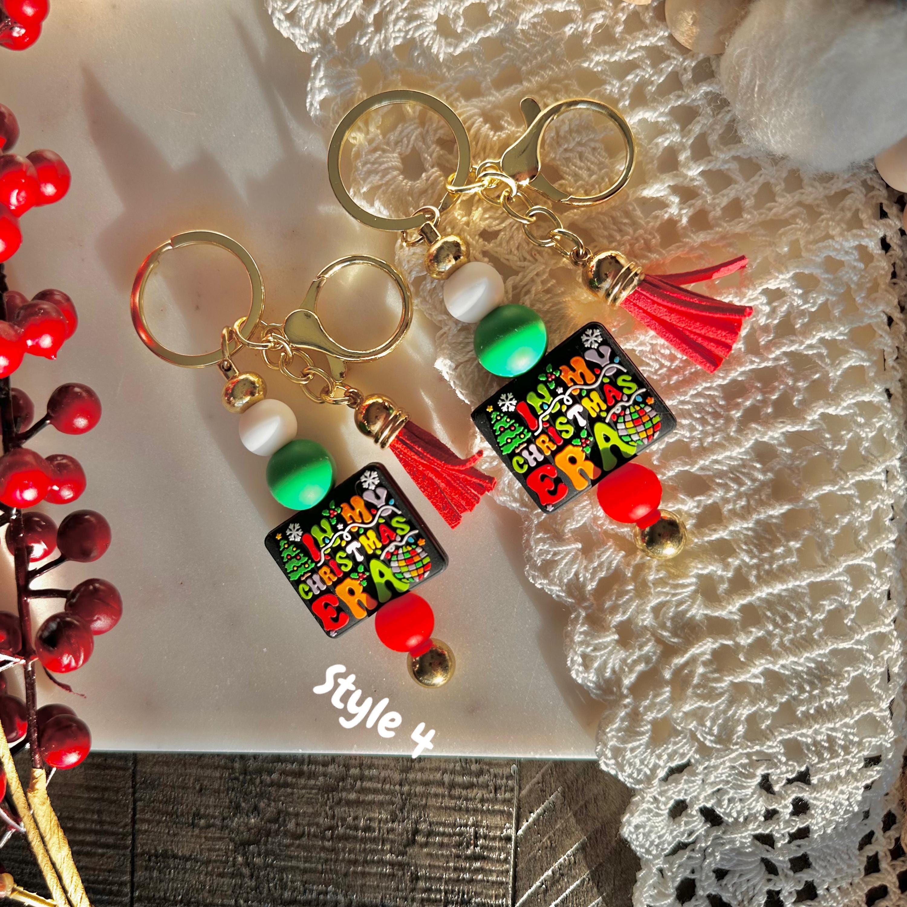 Christmas Holidays Theme Keychain Bars Gift for Her - Etsy