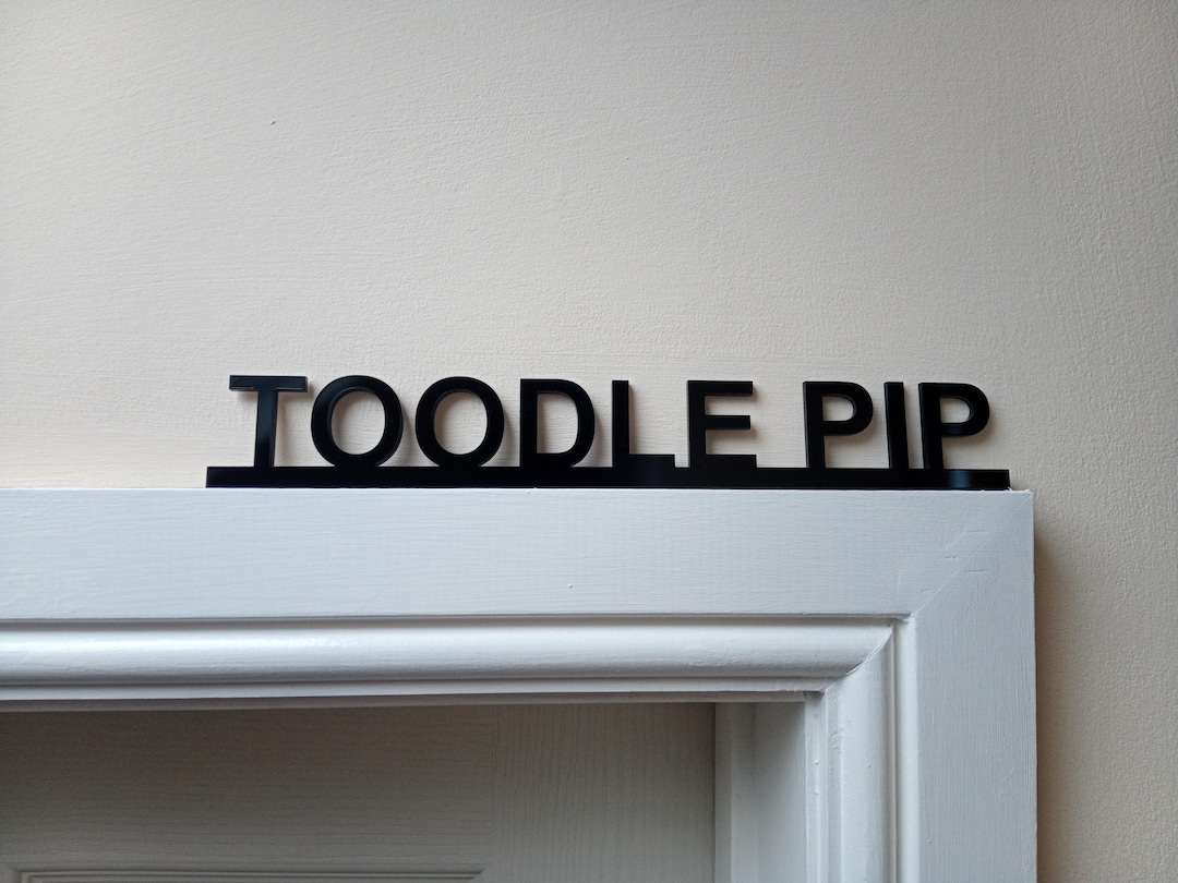 TOODLE PIP Door Topper Black Silver Gold Sparkle Acrylic Shelf ...