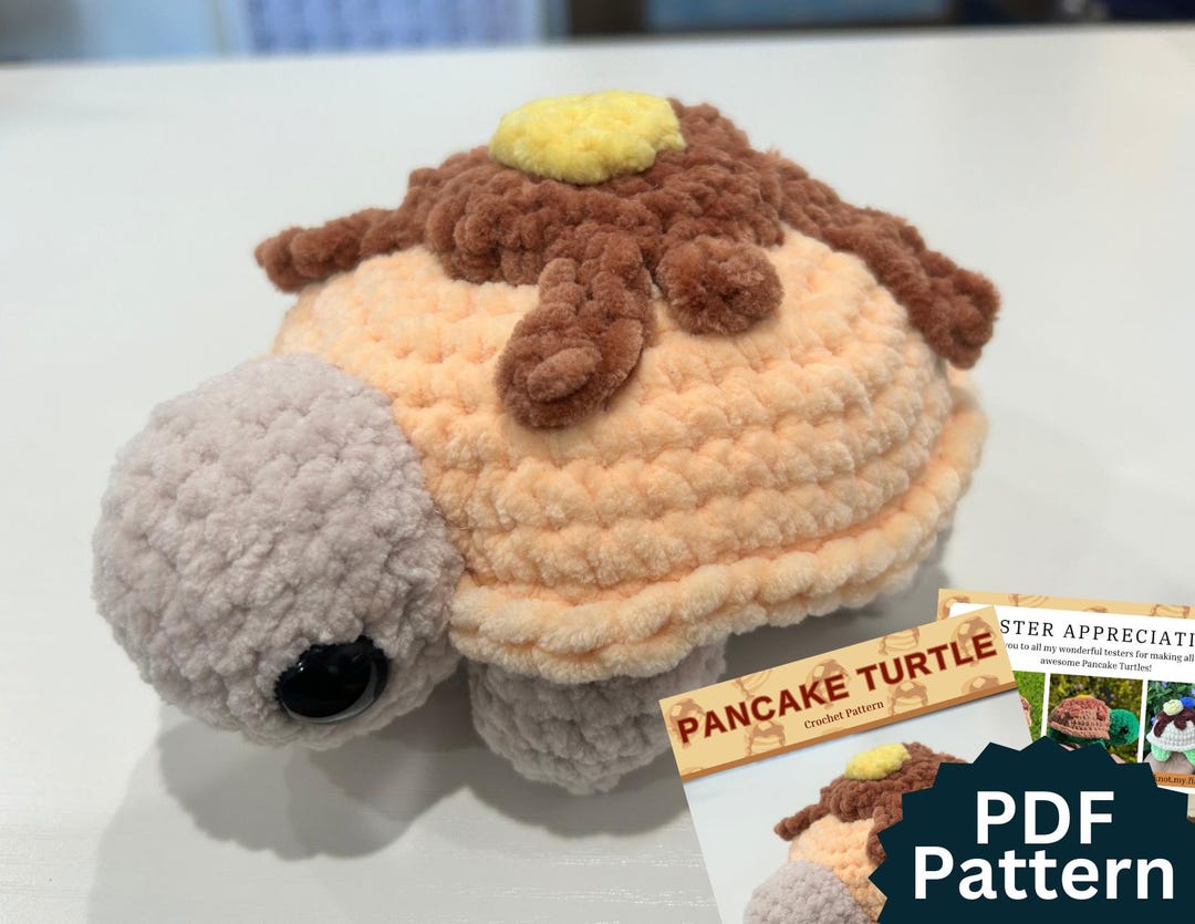 Pancake Turtle Crochet Pattern | Turtle Crochet Pattern | Food Animal ...