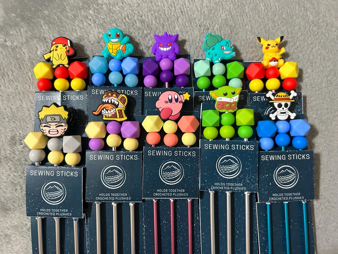 Character Amigurumi Sticks 3 Pack | Toothless Ami Sticks | Pokemon Ami ...