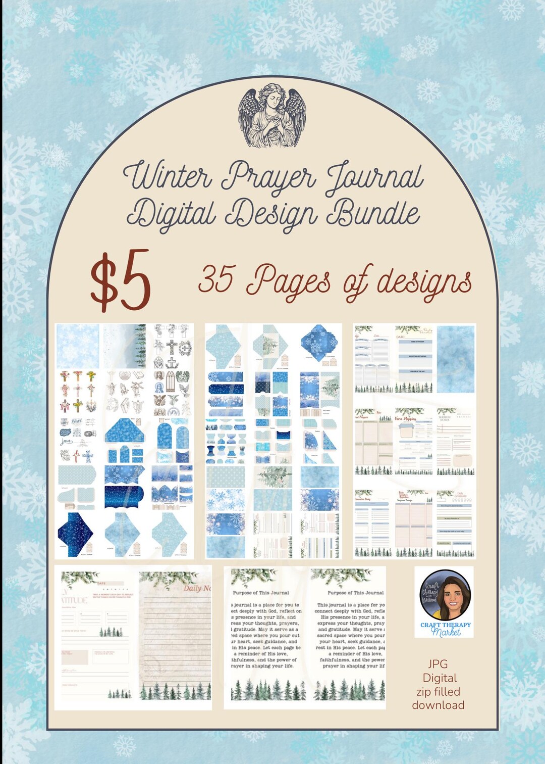 Winter Prayer Journal Digital Design Bundle - Etsy