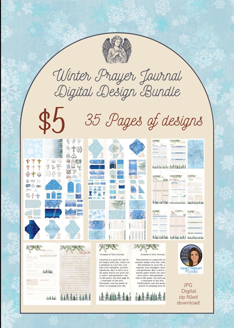 Winter Prayer Journal Digital Design Bundle - Etsy