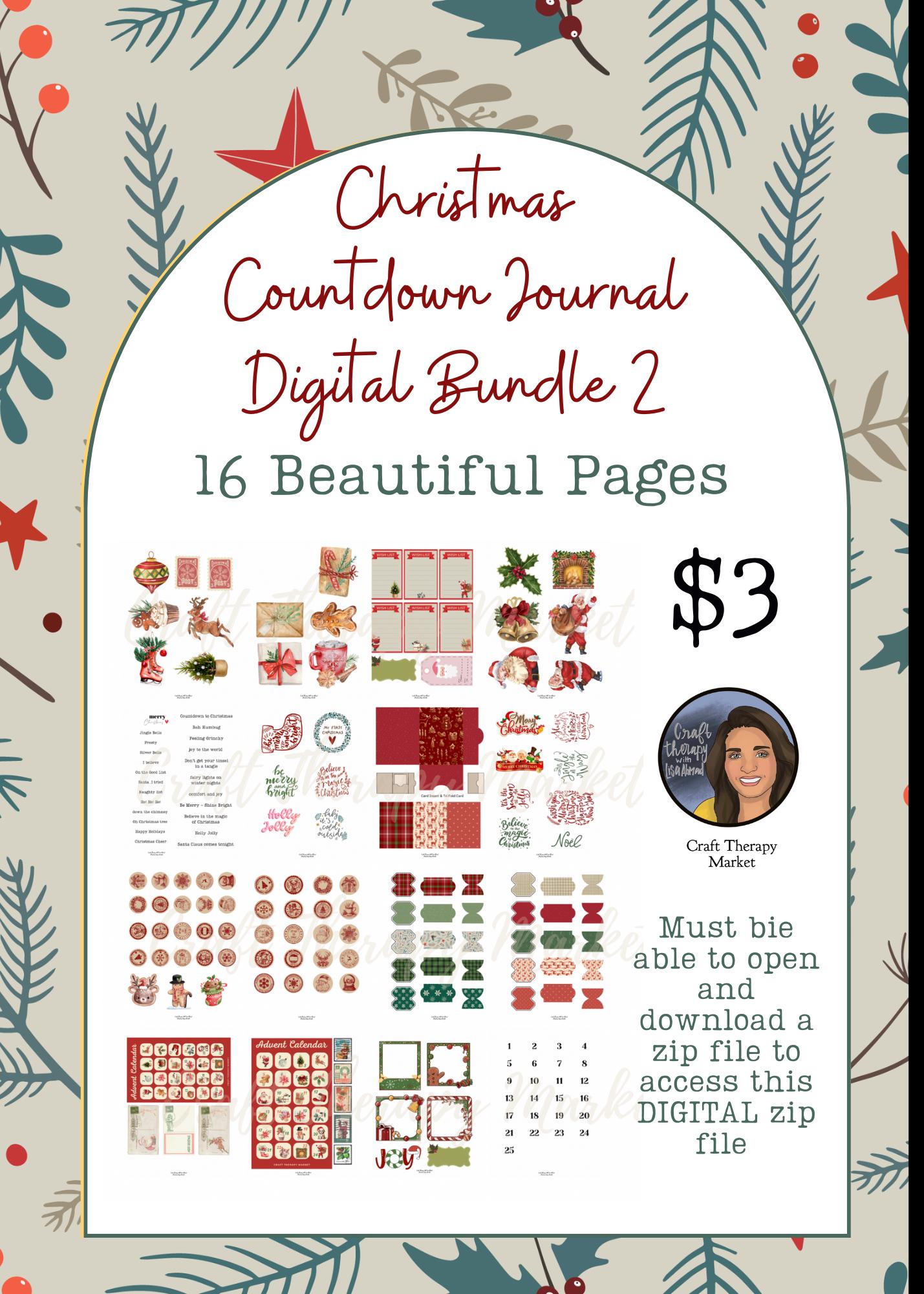 Christmas Countdown Journal Bundle 2 - Etsy