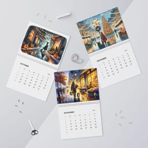 2025 Wall Calendars, Urban Elegance City Scenes, Vibrant Season Art ...