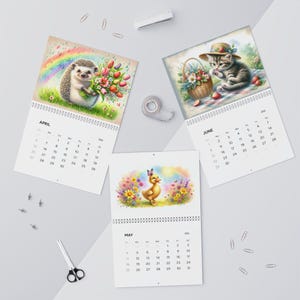 2025 Wall Calendar - the Year of Adorable Animals A Year of Seasonal ...
