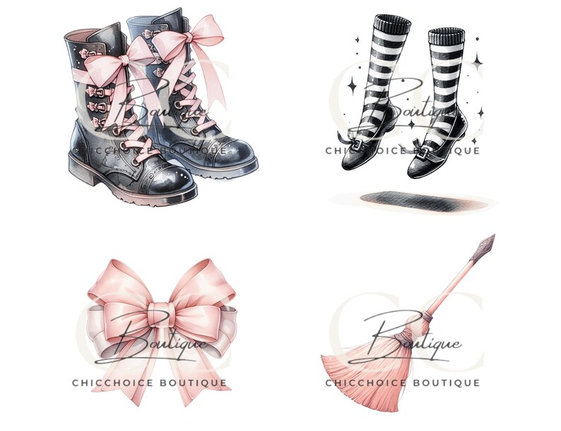 Watercolor Pastel Halloween Clipart Bundle 64 Cute Spooky Pngs Pumpkins ...