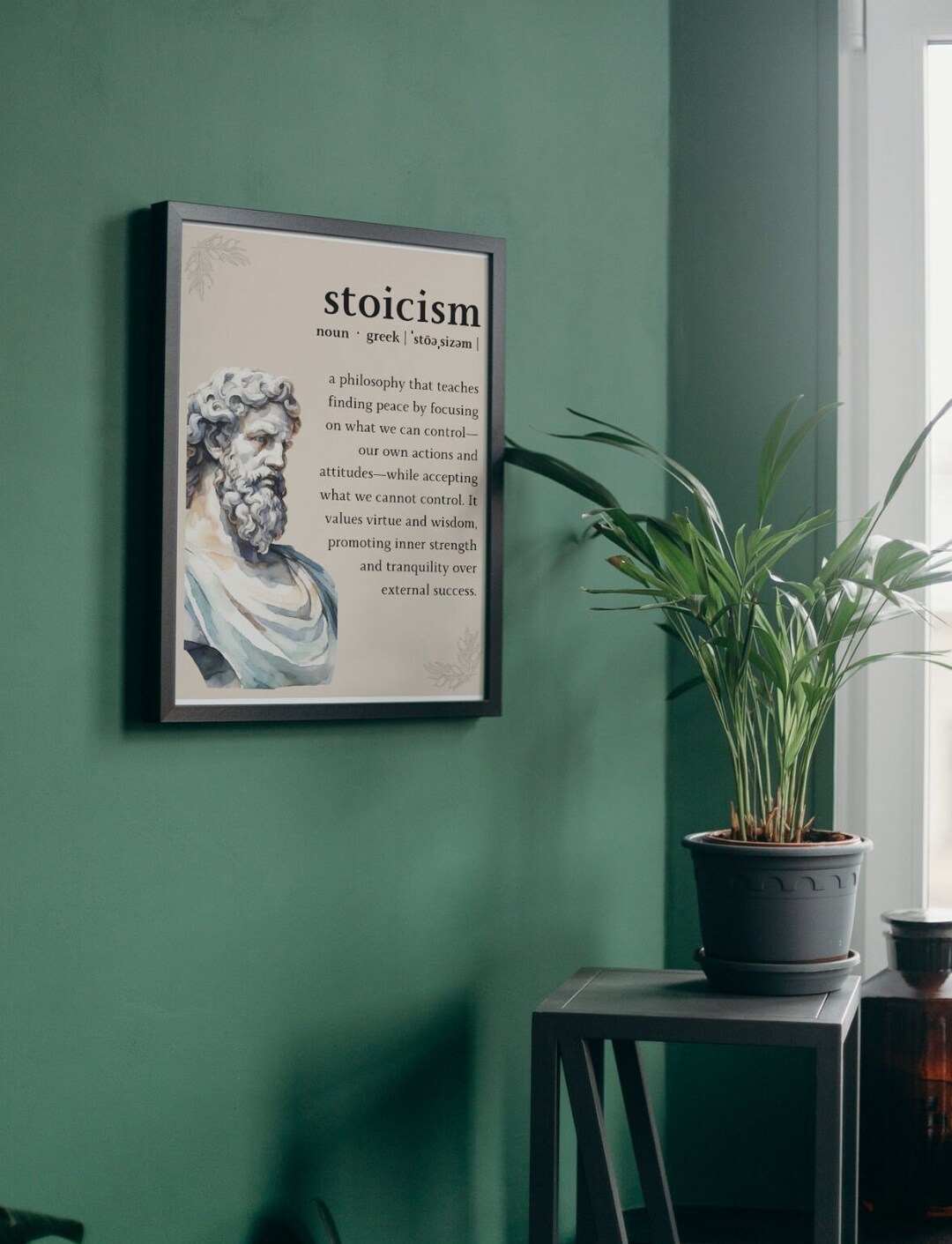 Stoicism Poster With Definition as Well as Graphic - Etsy
