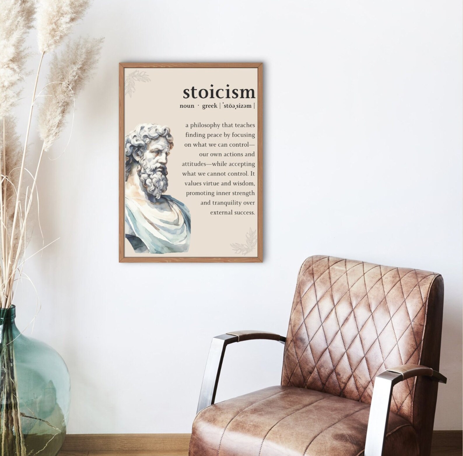 Stoicism Poster With Definition as Well as Graphic - Etsy
