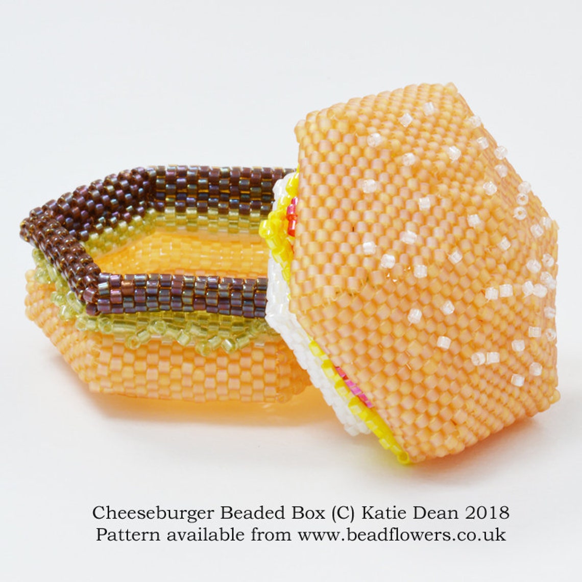 Cheeseburger Beaded Box Pattern | Etsy