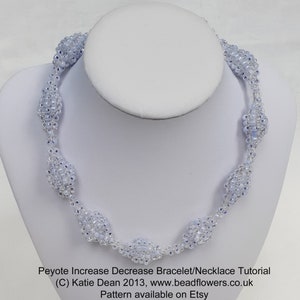 Peyote Stitch Increase Decrease Bracelet or Necklace Tutorial Designed for Beginners by Katie ...