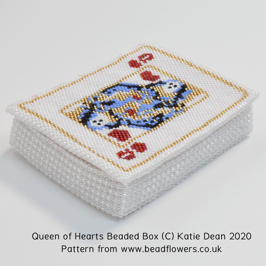 Queen of Hearts Beaded Box Pattern/tutorial. Peyote Stitch and CRAW ...