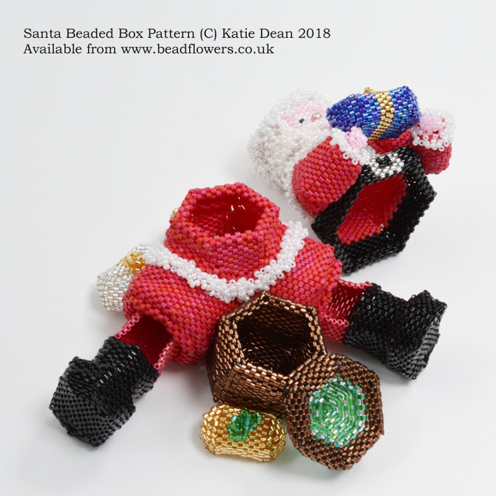 Santa Beaded Box Pattern/tutorial - Etsy