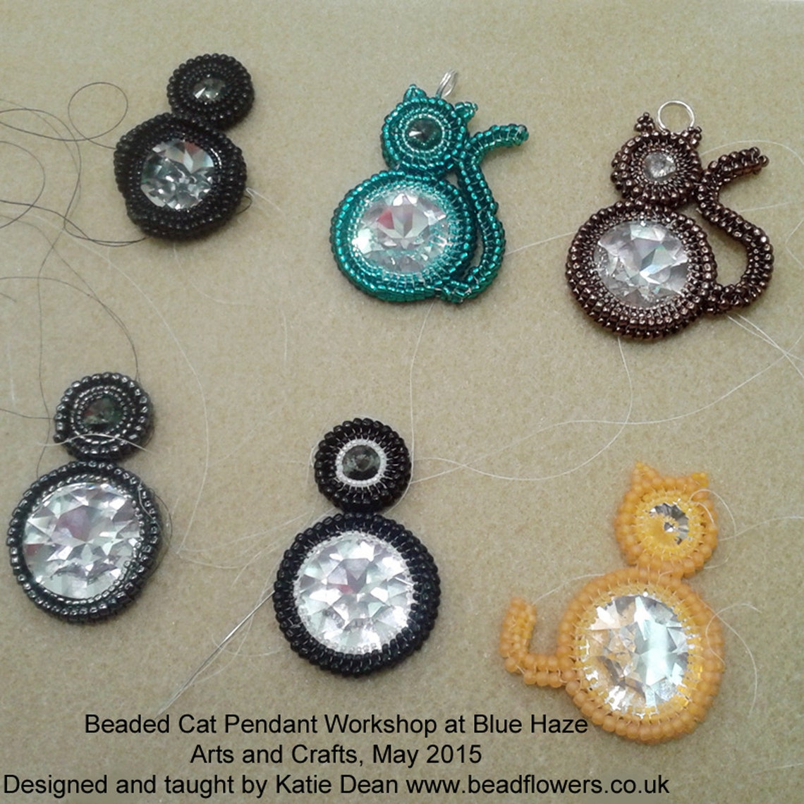 Beaded Cat Pendant Pattern/tutorial. Use Basic Bead Weaving | Etsy