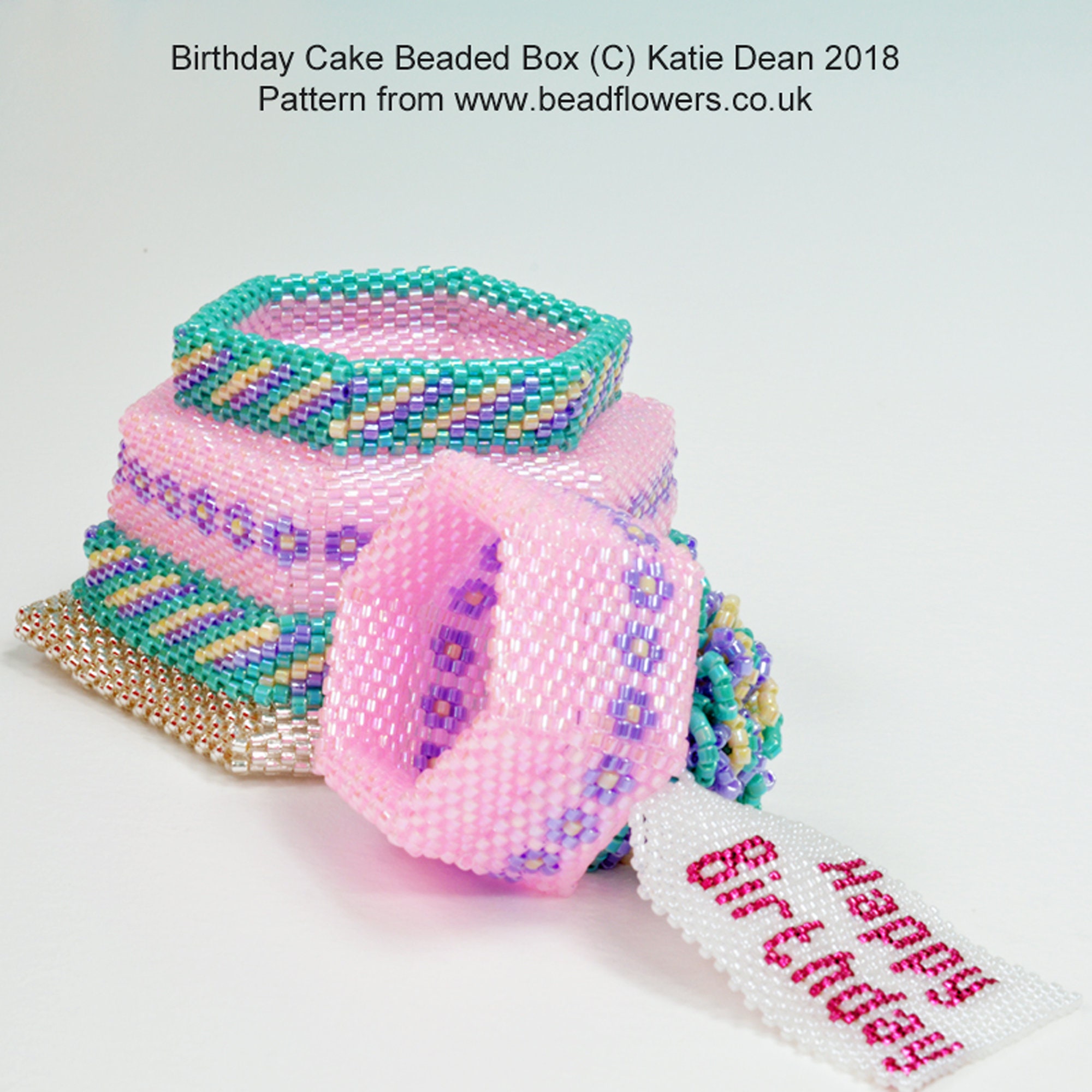 Beaded Birthday Cake Box Tutorial. Beading Pattern to Make a - Etsy