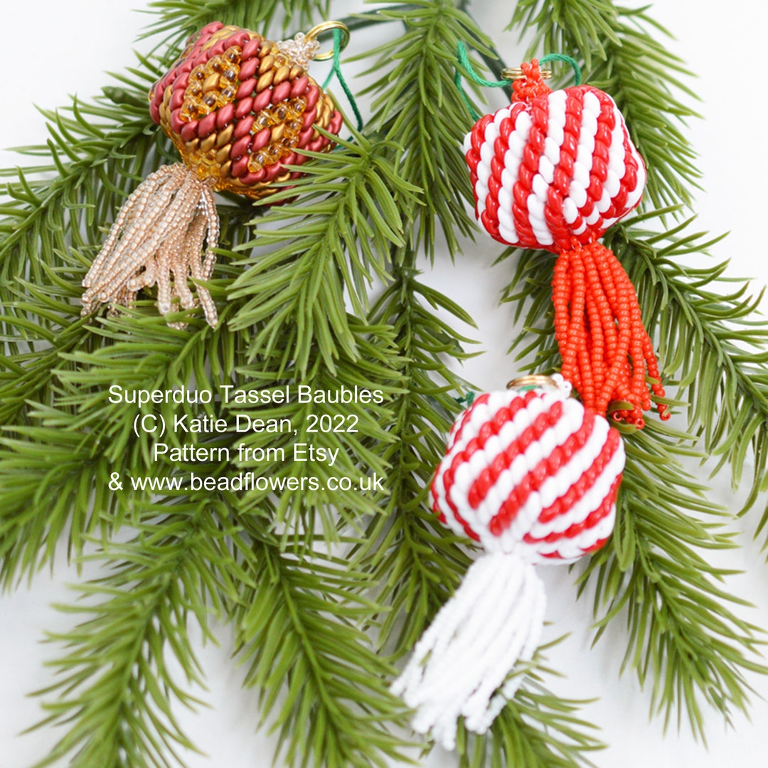 Superduo Beaded Bauble With Tassel Beading Tutorial for a Beaded ...
