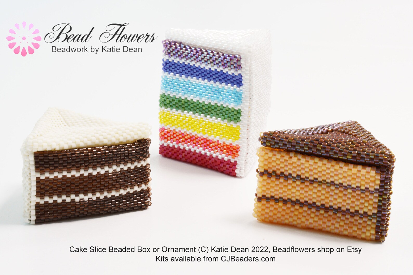 Cake Slice Beaded Box or 3D Peyote Ornament Beading Pattern/tutorial ...