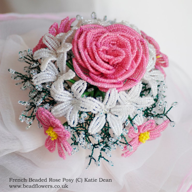 French Beaded Rose Pattern / Tutorial - Etsy