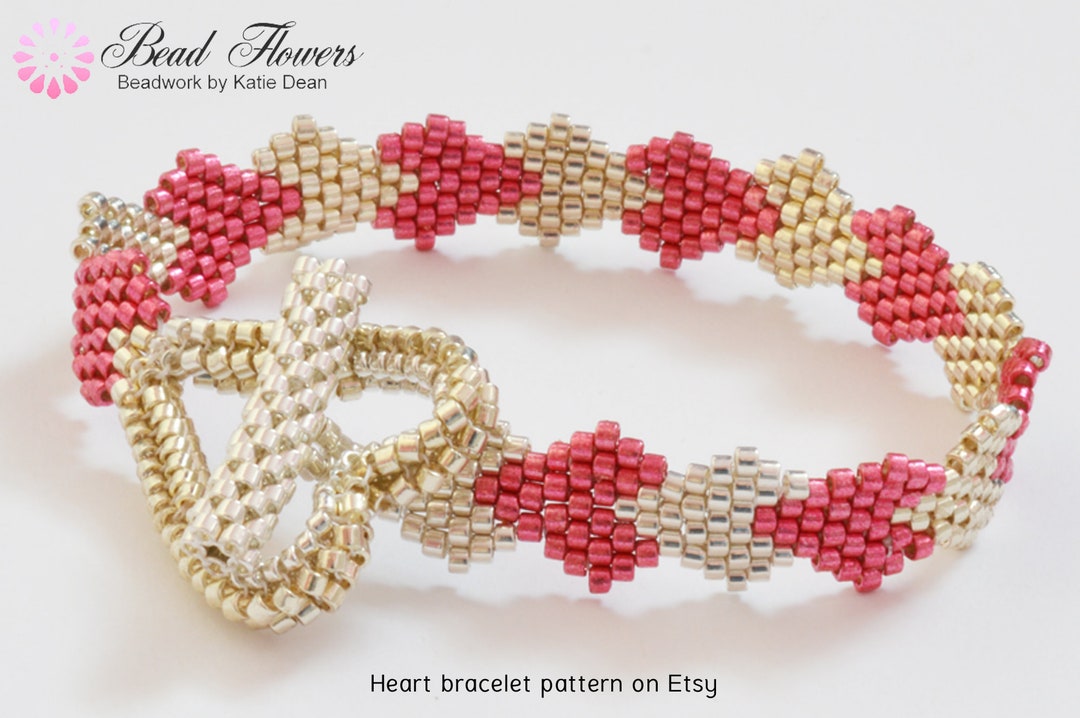 Heart Bracelet Beading Pattern / Tutorial - Etsy