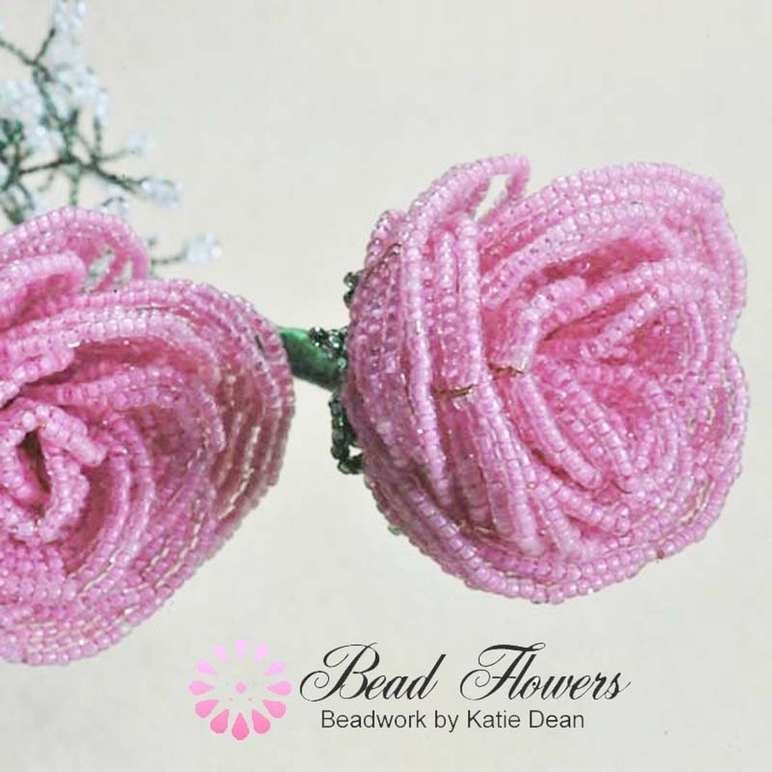 French Beaded Rose Pattern / Tutorial - Etsy