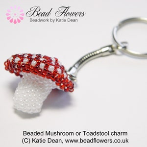 Beaded Mushroom or Toadstool Charm Tutorial. Learn How to Use Peyote ...