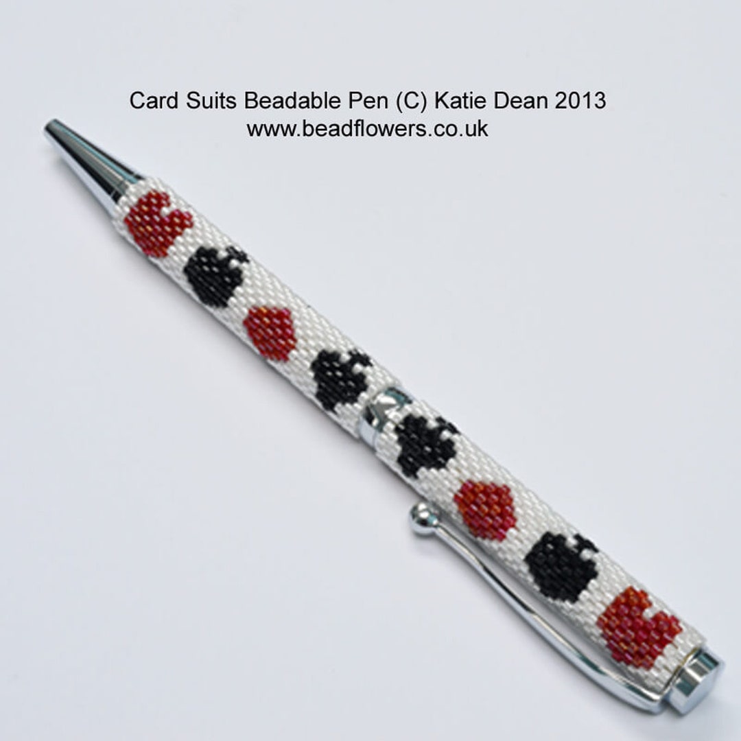Beading Pattern to Make a Pen Wrap With Playing Cards Design to Fit ...