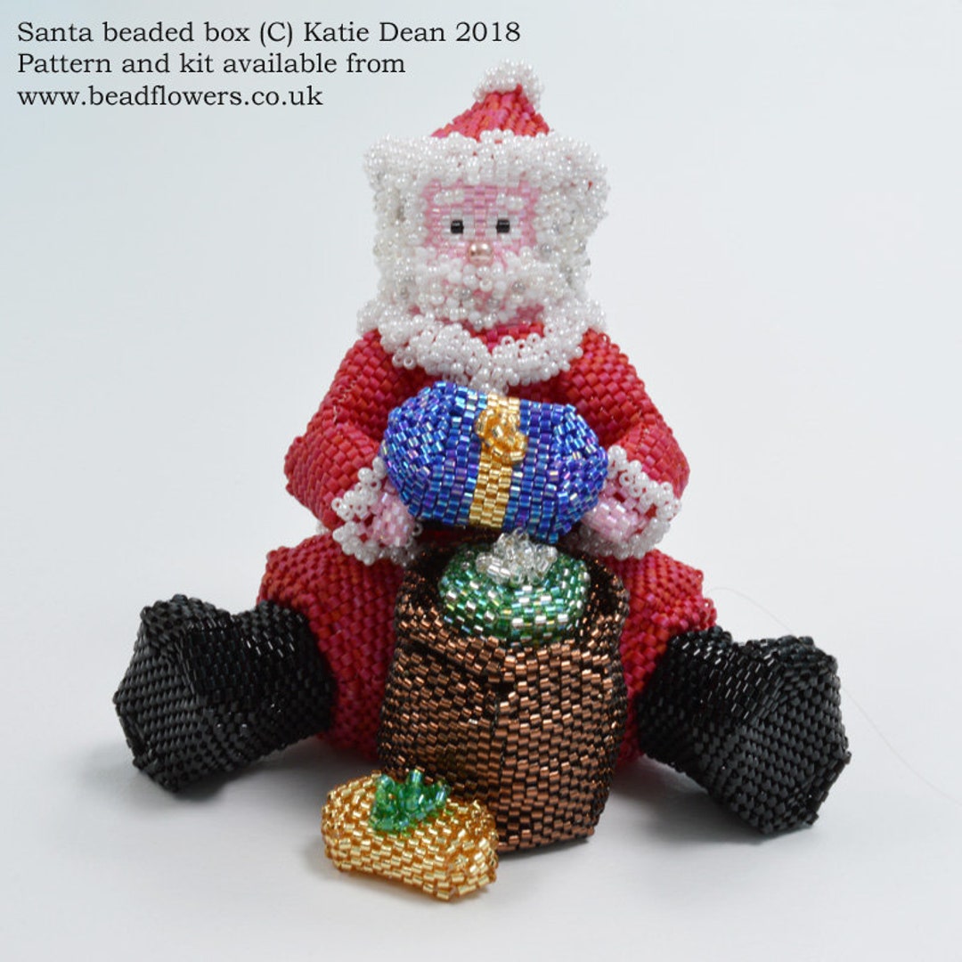 Santa Beaded Box Pattern/tutorial - Etsy
