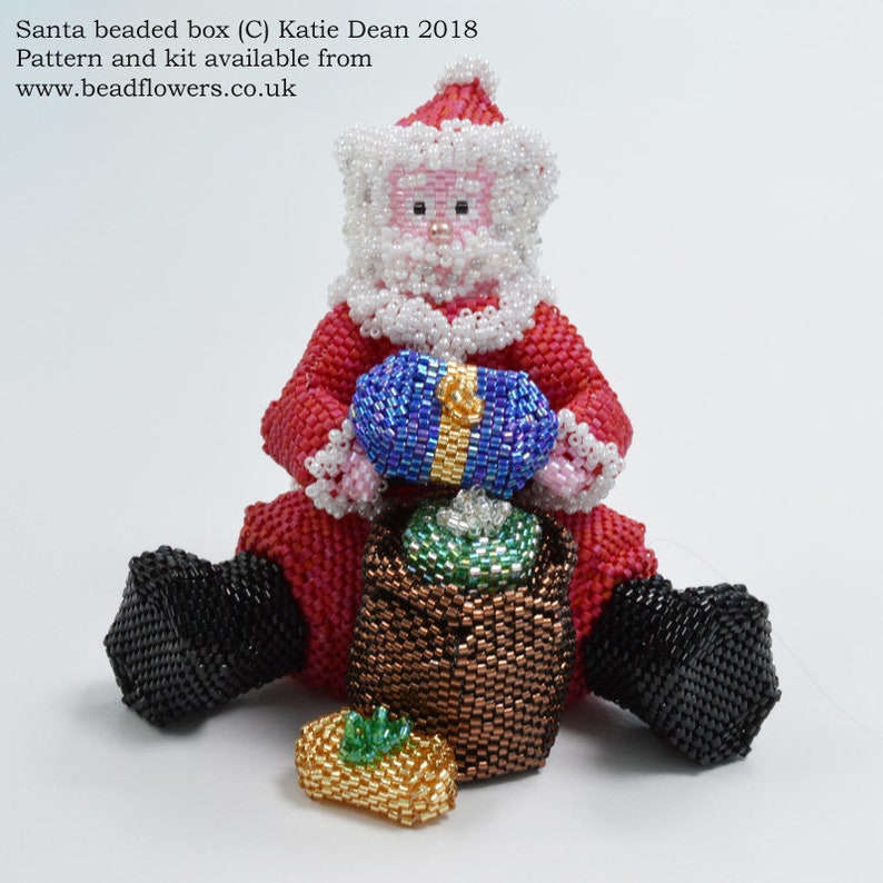 Santa Beaded Box Pattern/tutorial - Etsy