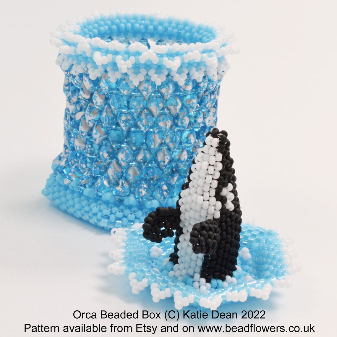 Orca Beaded Box Beading Tutorial Using Delicas Seed Beads and - Etsy