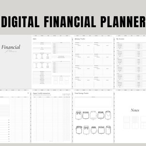Digital Financial Budget Planner, Finance Tracker, Undated Finance ...