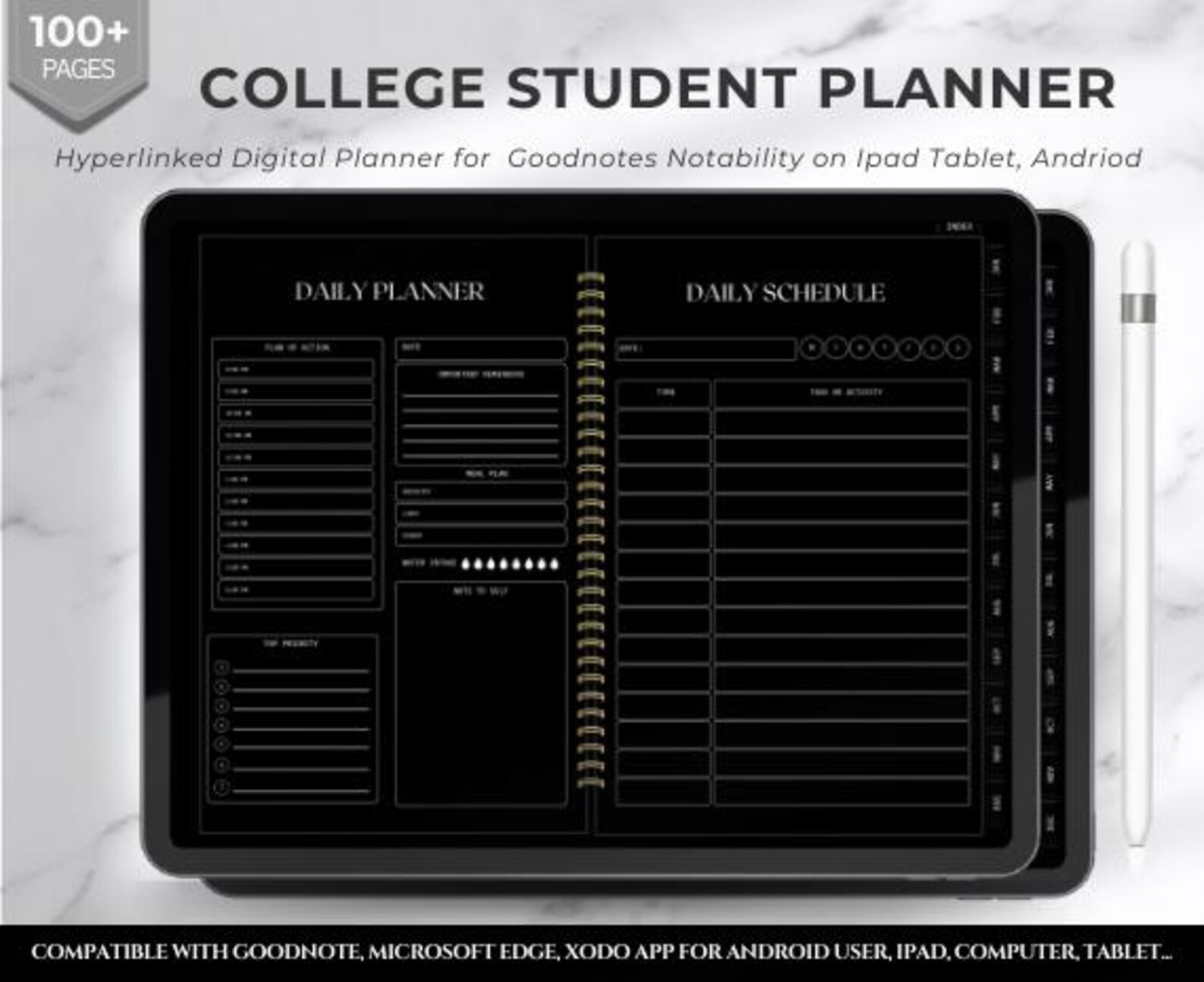 Best Academic Planner, Academic Planner, Daily Goal Planner, Student ...