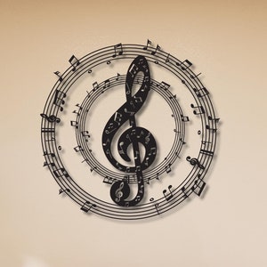 Metal Music Notes Wall Decor, Music Notes Wall Decor, Metal Wall Art ...