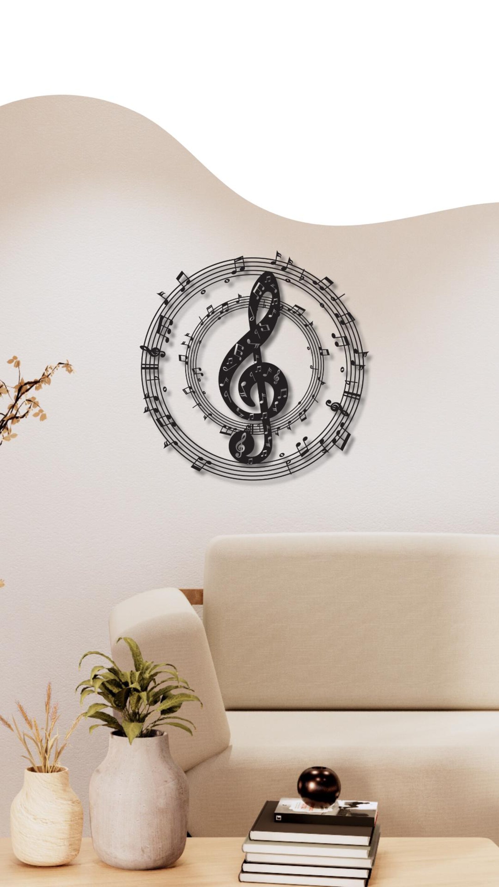 Metal Music Notes Wall Decor, Music Notes Wall Decor, Metal Wall Art ...