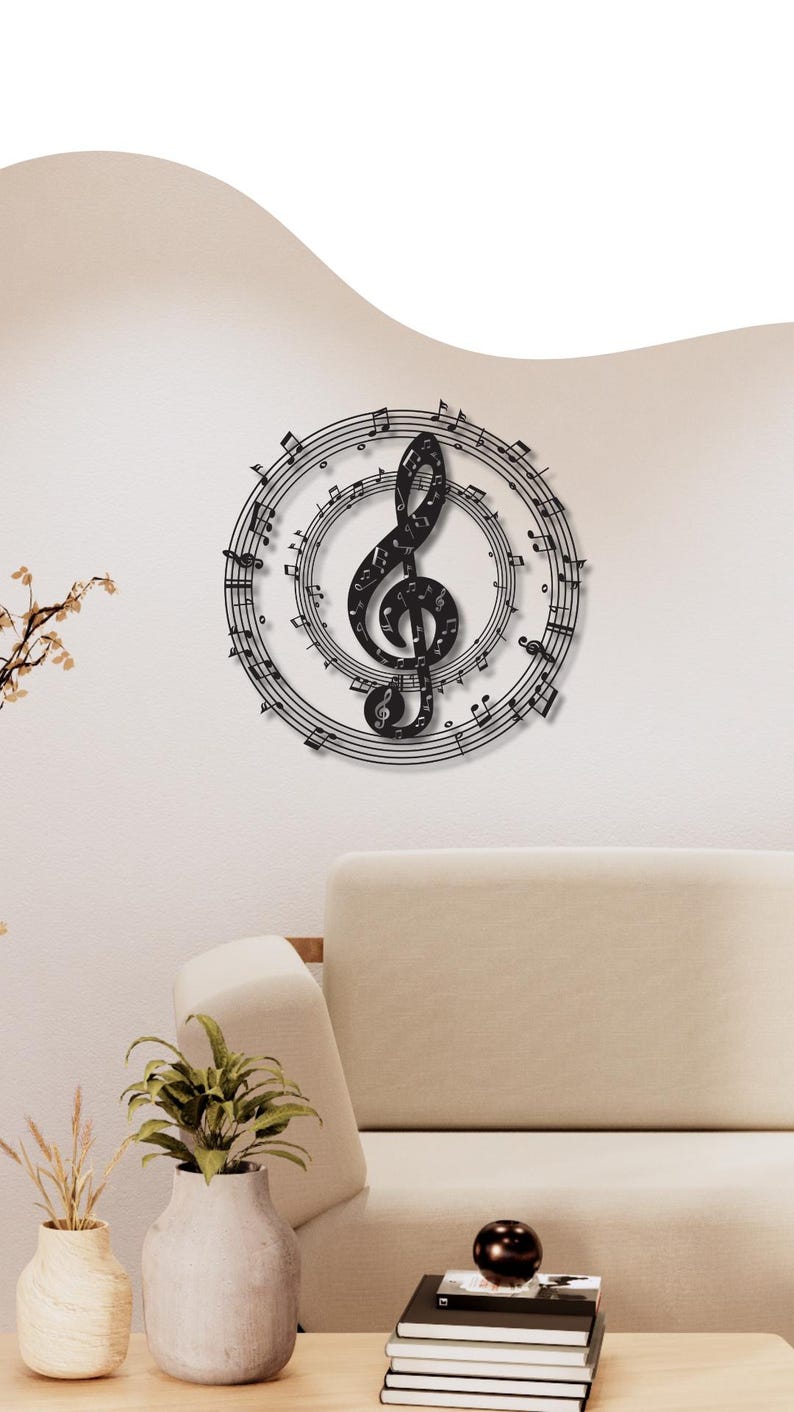Metal Music Notes Wall Decor, Music Notes Wall Decor, Metal Wall Art ...